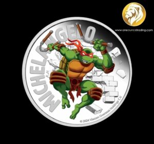Pre Order – 1 oz TMNT Michaelangelo Silver Colorized Proof Coin 2024 ...